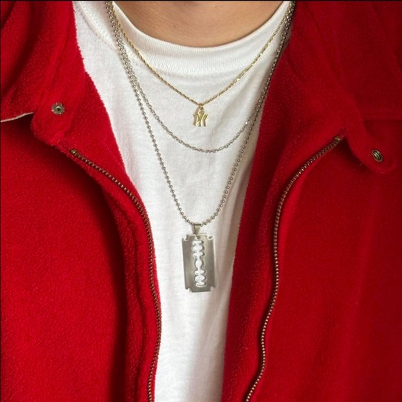 Accessories | Y2k 200s Heavy Metal Silver Gothic Emo Razor Blade ...